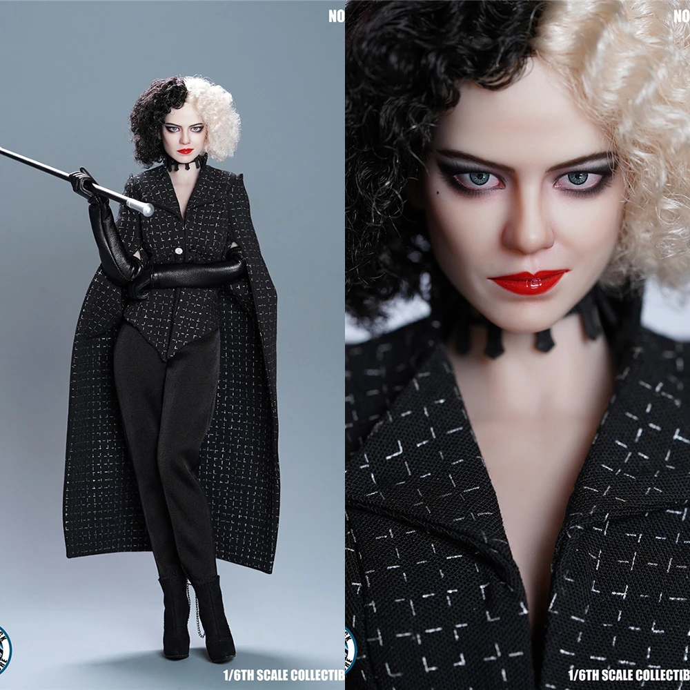 SUPER DUCK SET080 1/6 Scale Cruella Emma Stone Head Sculpt Costume ...