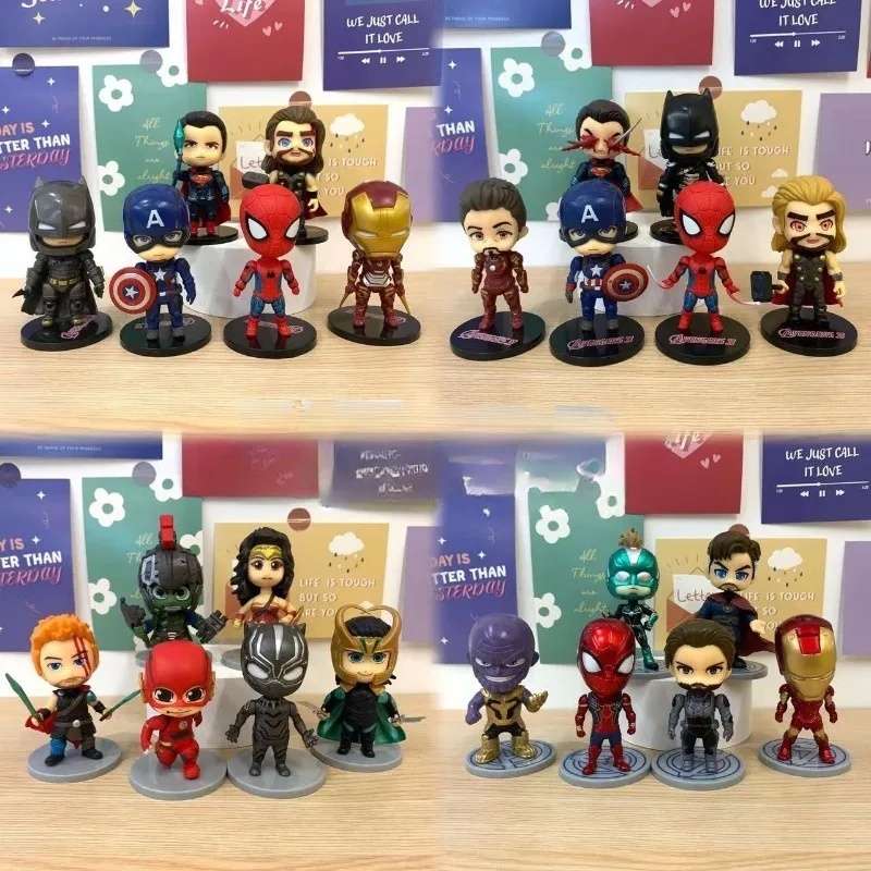 6pcs-Marvel-The-Avengers-Action-Figure-Toys-Spider-Man-Iron-Man-Hulk ...