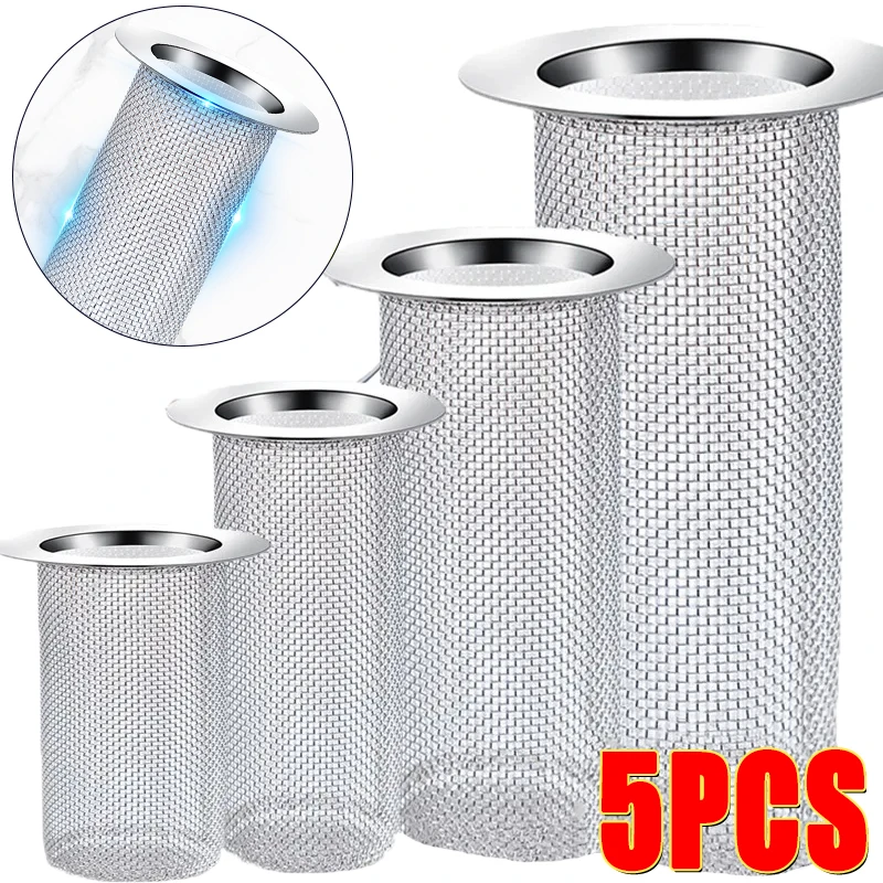 Stainless-Steel-Floor-Drain-Filter-Mesh-Sink-Strainer-Kitchen-Bathroom ...