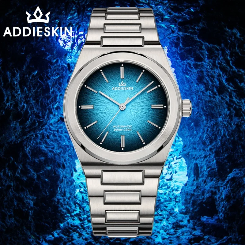 ADDIESKIN Automatic Mechanical Watches Luminous Sapphire Glass 10Bar ...