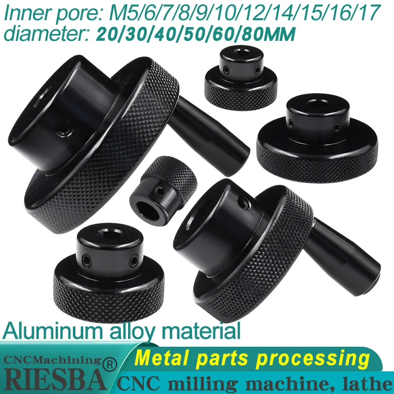 1Pcs-black-Aluminum-Alloy-Mini-Handwheel-For-Lathe-Miller-mechanical ...