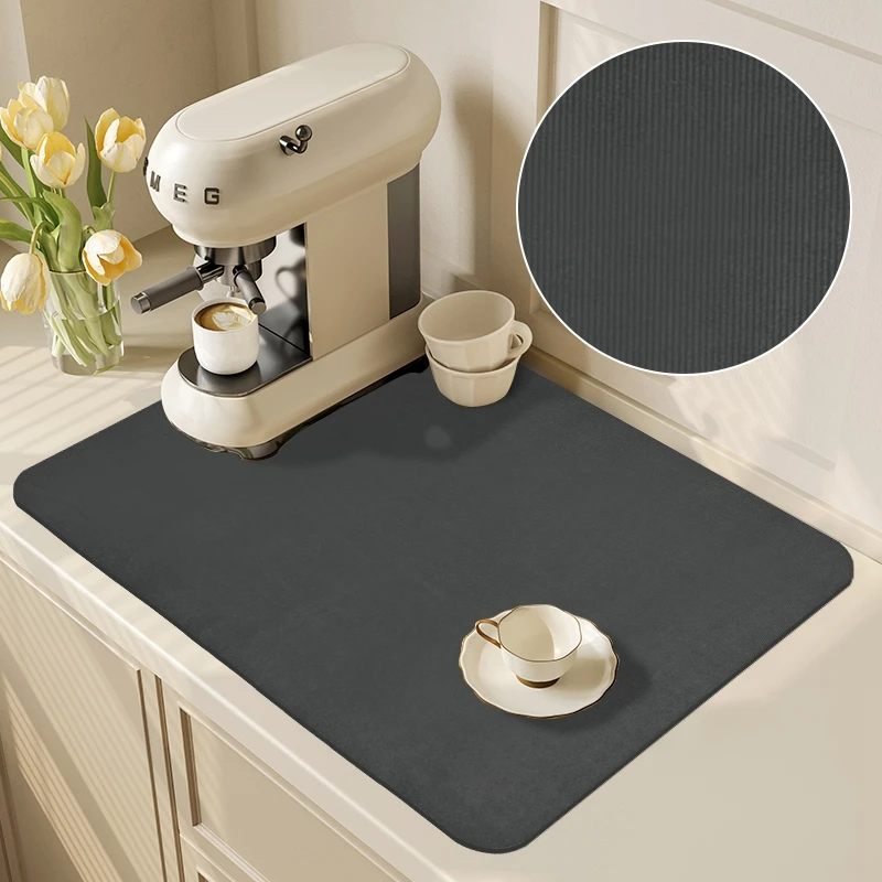 Kitchen-Absorbent-Mat-Anti-slip-Coffee-Machine-Drain-Pad-Table-Drain ...