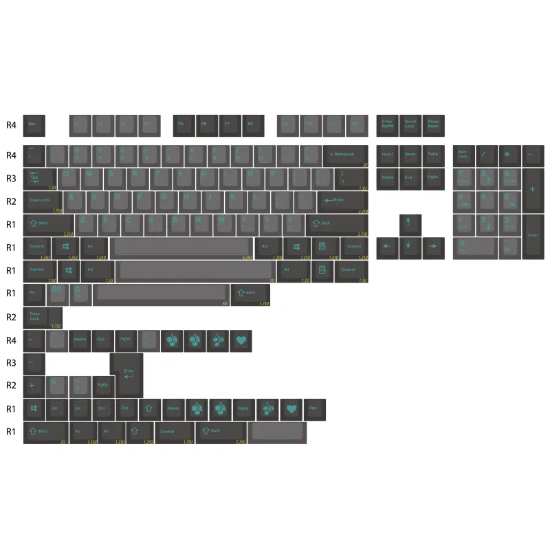 Enjoypbt-Sky-Blue-Dolch-Doubleshot-ABS-Keycap-153-keys-Cherry-Profile ...