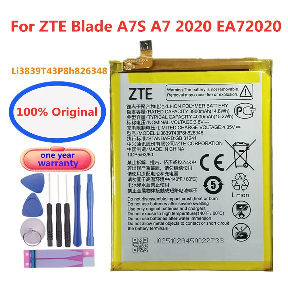 Li3839t43p8h826348-4000mAh-Original-Battery-For-ZTE-Blade-A7-A7S-2020 ...