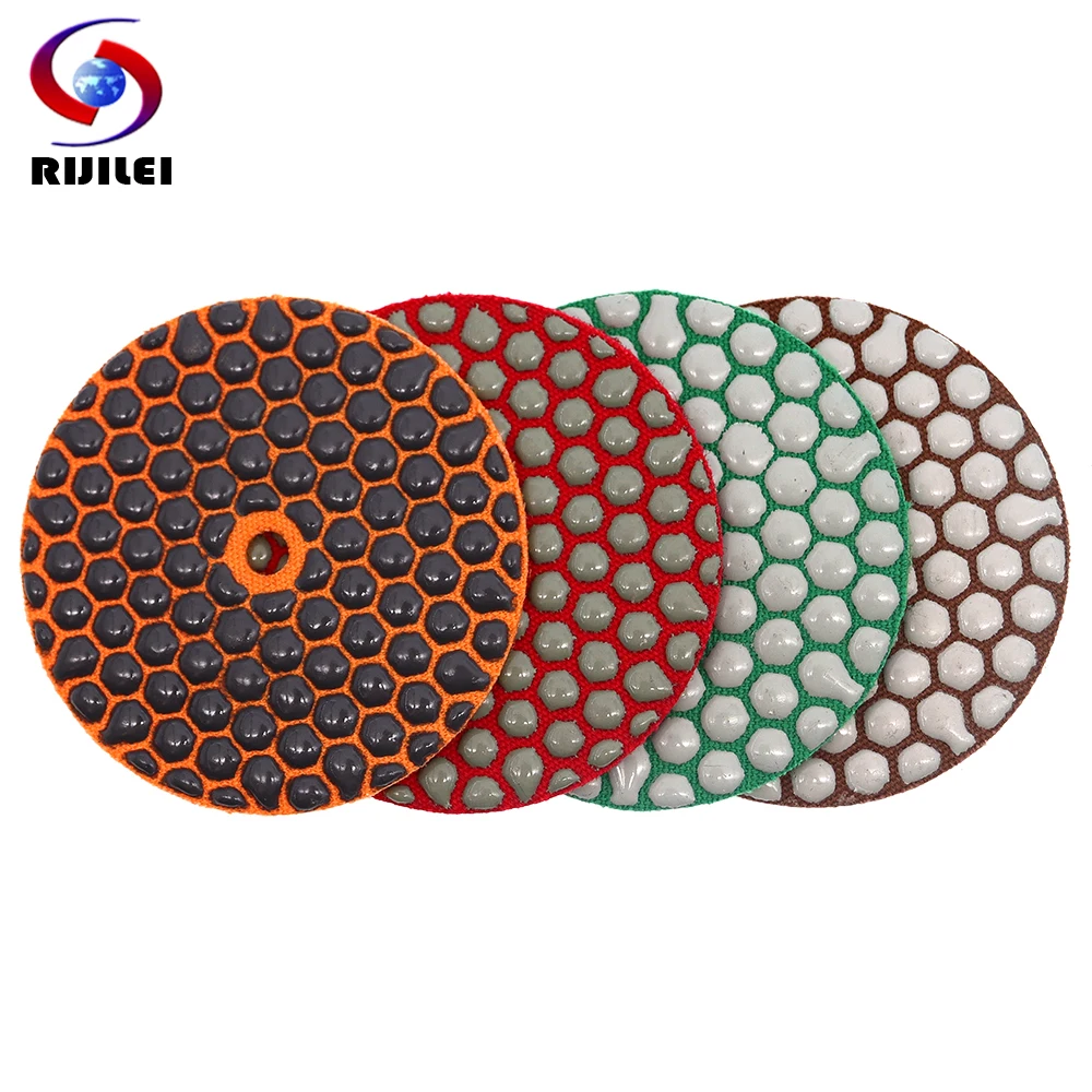 4-Step-4-Inch-Dry-Polishing-Pads-4PCS-Flexible-Diamond-Sanding-Disc-For ...