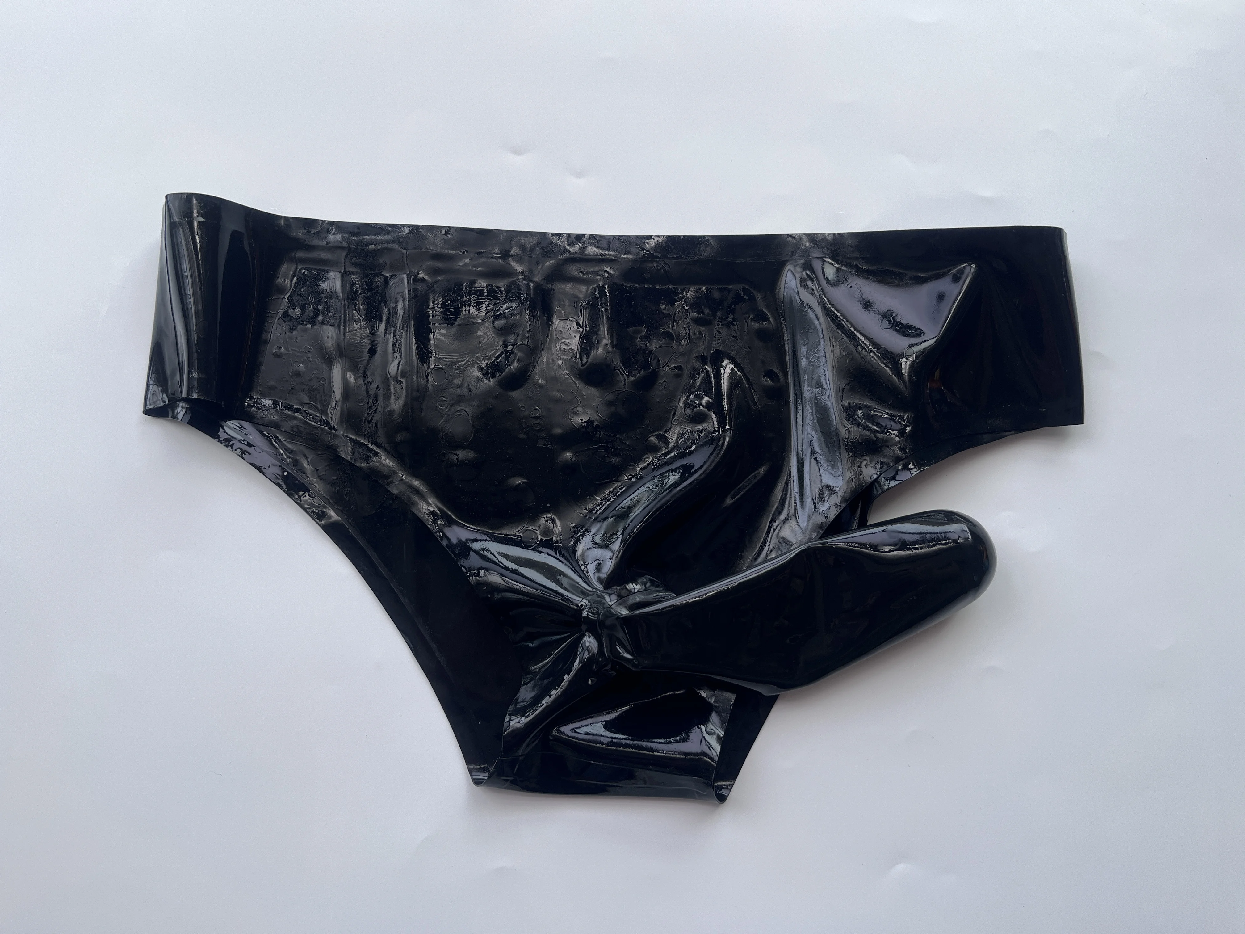 Sexy Lingerie Male Latex Briefs Thong Fetish Rubber Underwear with ...