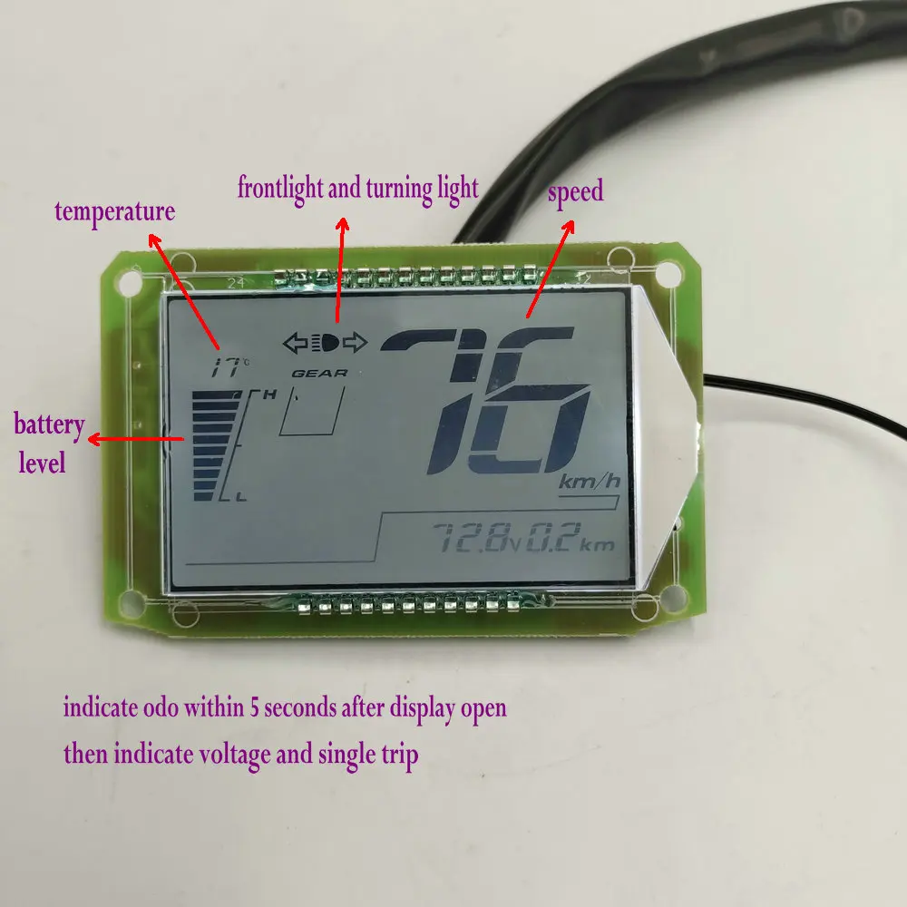 Lcd Speedometer Electric Scooter | Scooter Speedometer Indicator ...