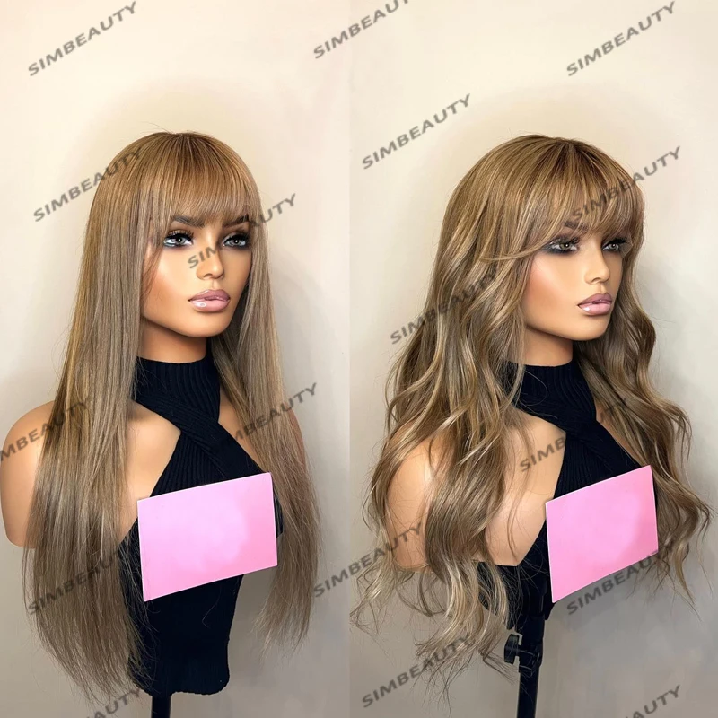 Indian-Transparent-Lace-Front-Human-Hair-Wigs-for-Women-with-Bangs ...