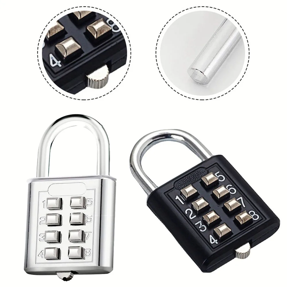 1pc-8-Digit-Password-Combination-Padlock-Zinc-Alloy-Suitcase-Smart ...