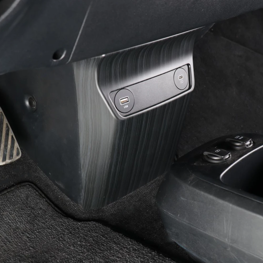 For Kia EV6 2022 2021 Front Lower Center Pillar Charger USB Port Cover ...