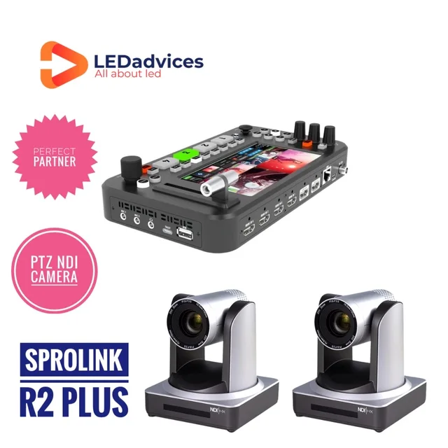 SPROLINK NeoLIVE R2 Plus Video Mixer Multi-Functions Live Streaming PTZ NDI Camera 12X 20X ...