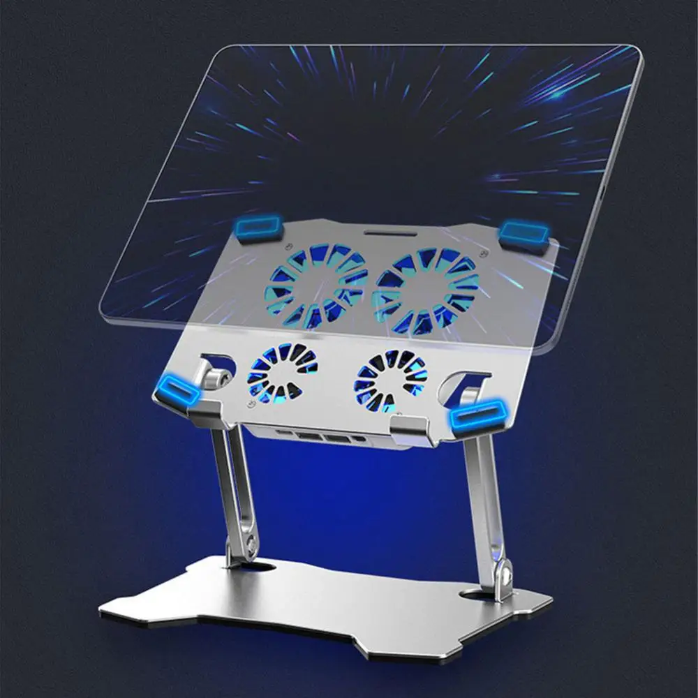 Gaming-Tablet-Stand-With-4-Fan-Adjustable-Ergonomic-Low-Noise-Free-Lift ...