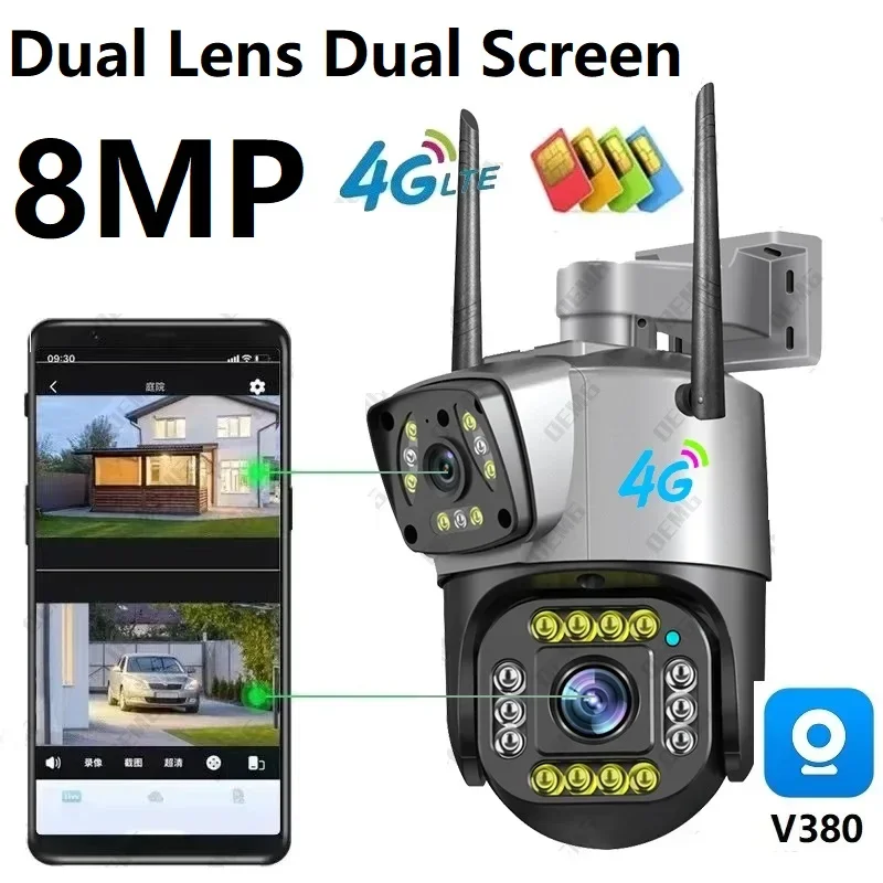 V380Pro-8MP-4K-4G-SIM-Card-Camera-Dual-Lens-Dual-Screen-Outdoor-Auto ...