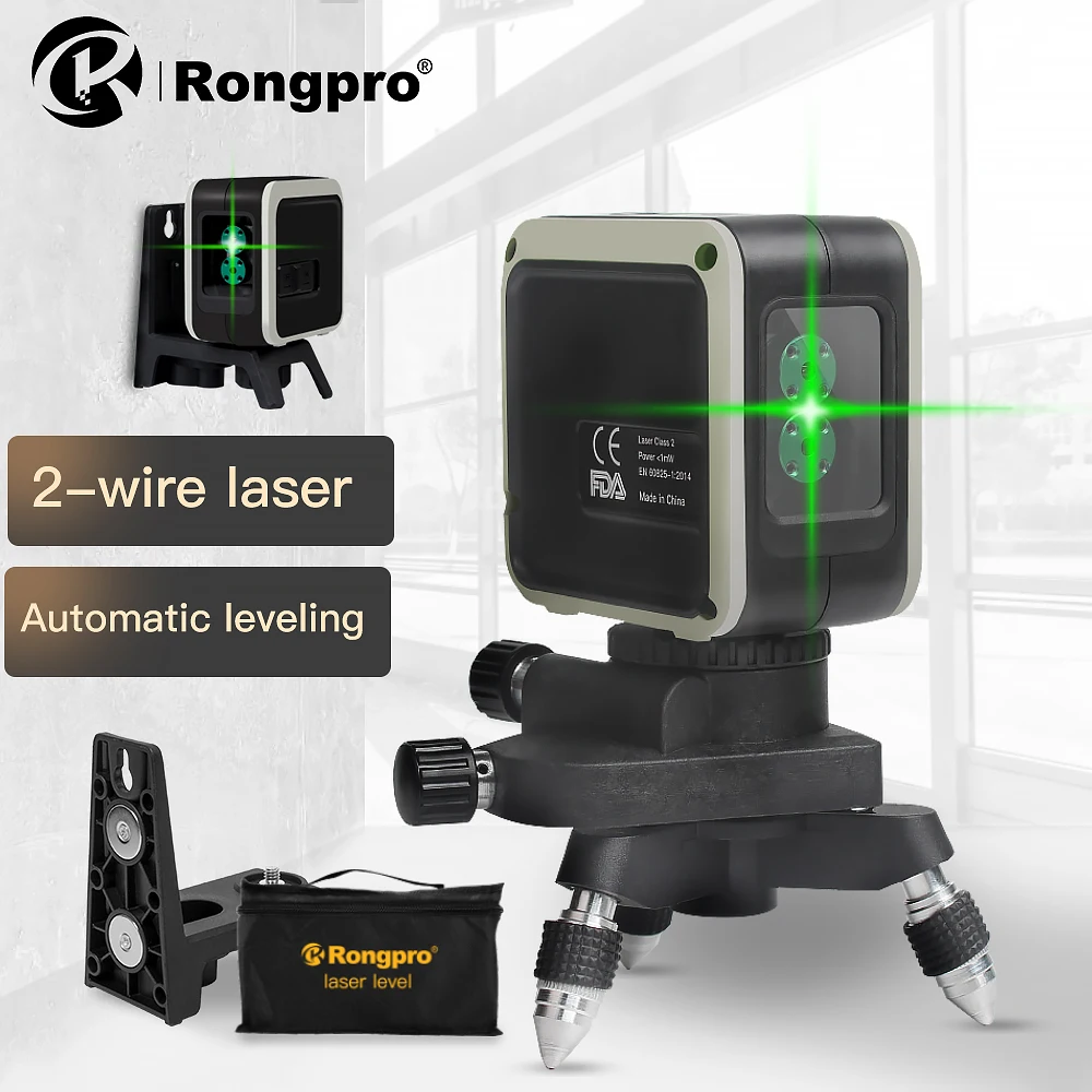 Rongpro-2-Lines-Laser-Level-Self-Levelling-Green-Red-Beam-Laser ...