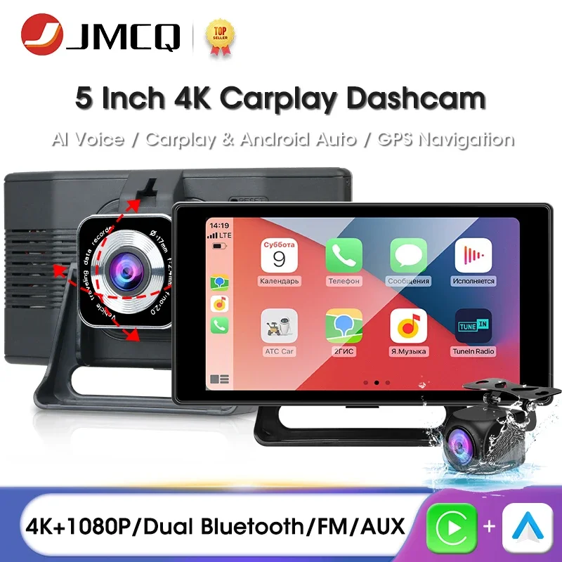 JMCQ-5-Inch-Car-DVR-Dash-Cam-4K-Wireless-Carplay-Android-Auto-2160P ...
