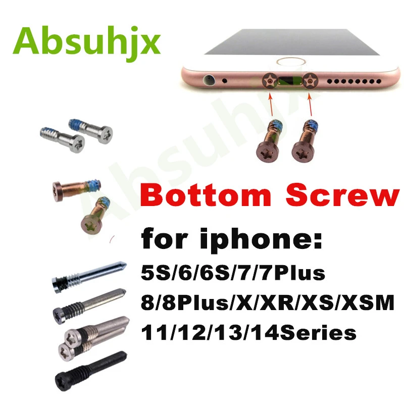 Absuhjx Bottom Screw for iPhone 6S Plus 8 X XS 11 12 13 14 Dock ...