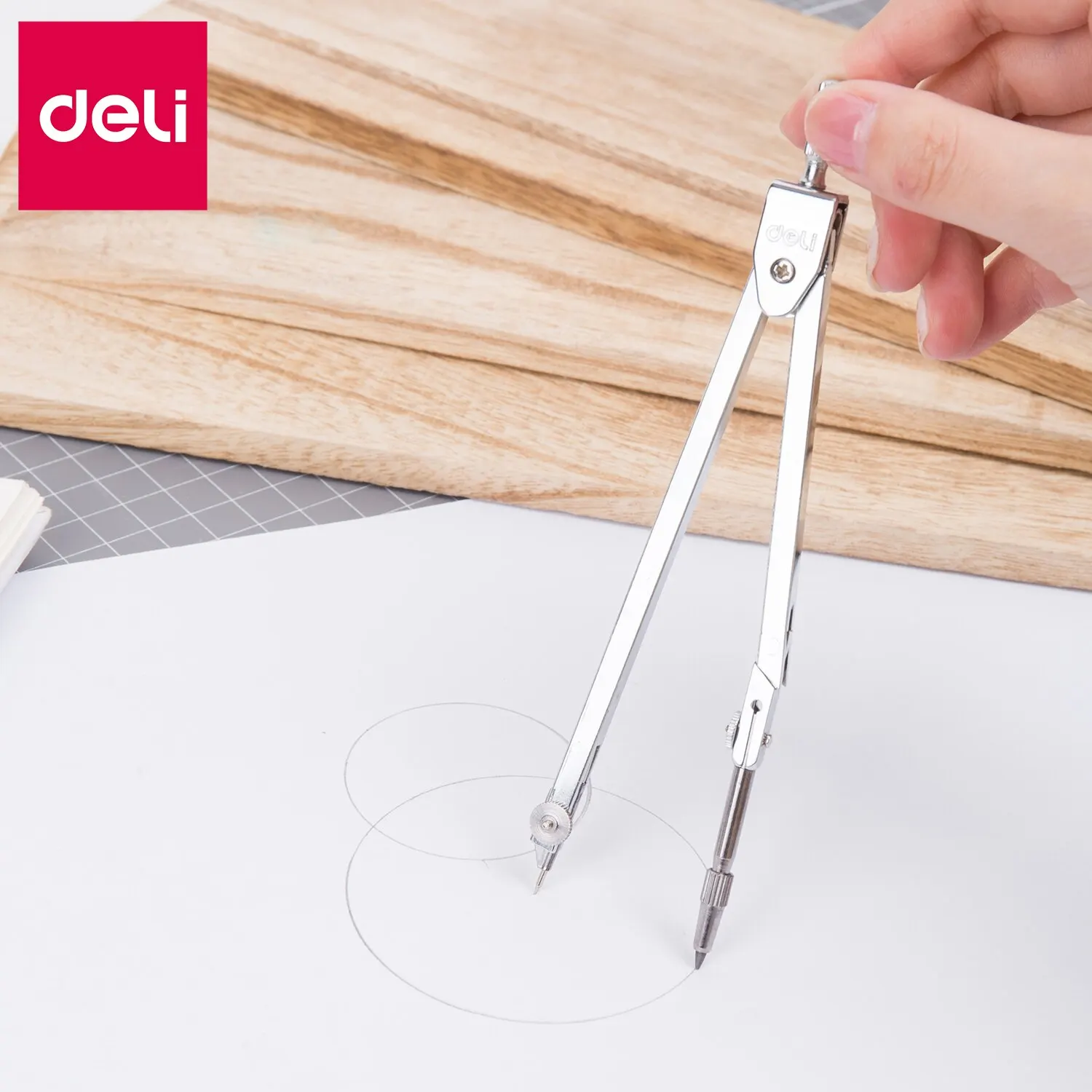 Deli-4pcs-Stainless-Steel-Drafting-Set-Multifunctional-Durable-Drawing ...