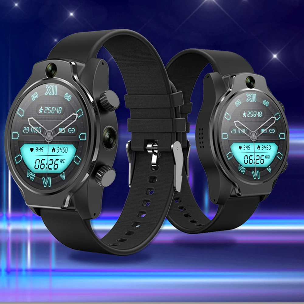 HD-Round-Screen-Smart-Watch-4G-LTE-GPS-Face-ID-Dual-Camera-IP68 ...