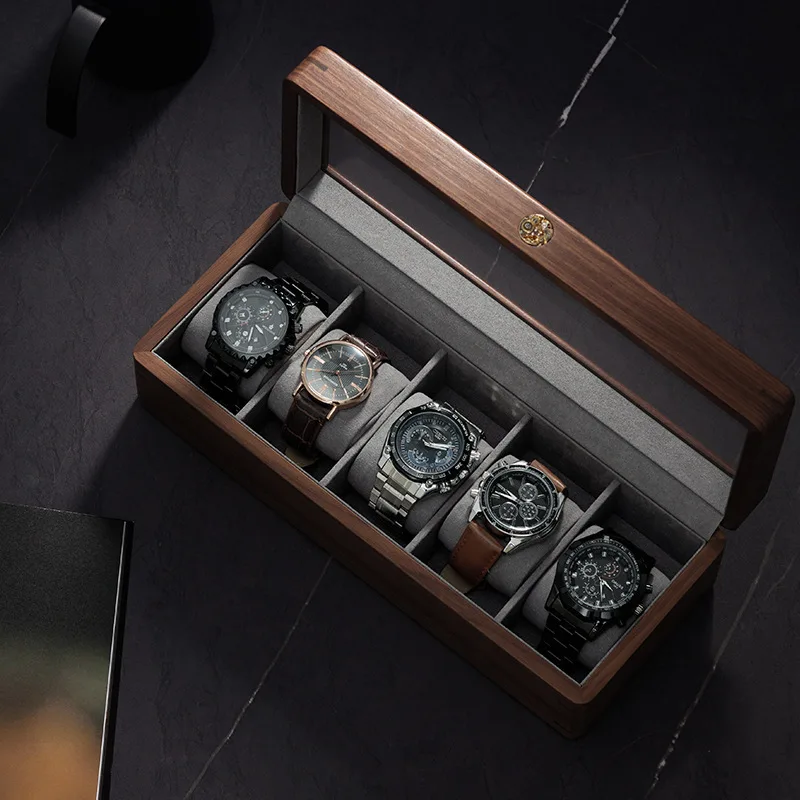 Solid wood mechanical watch storage display box hand jewelry watch ...