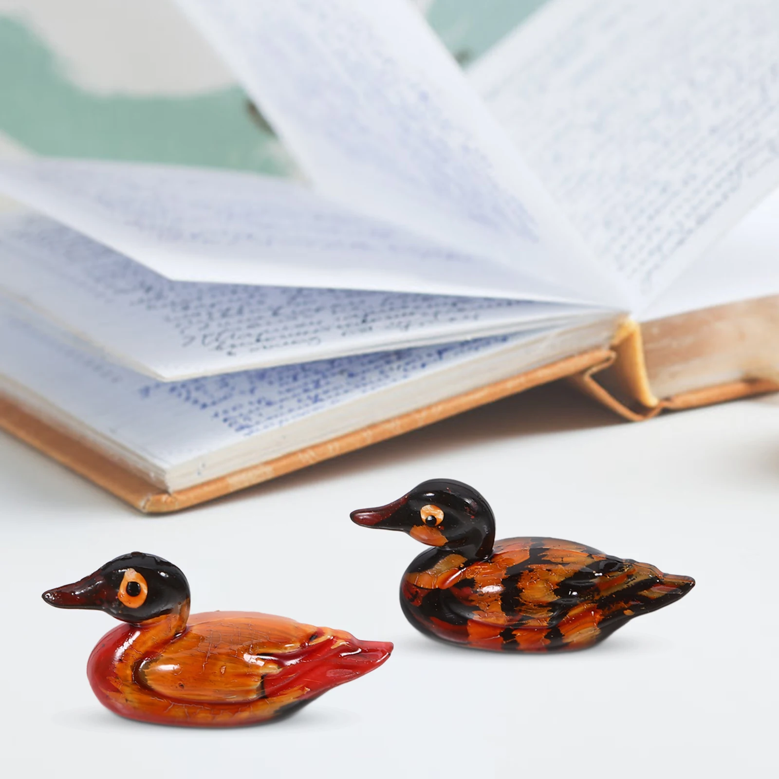 2Pcs 2 25Inch Resin Duck Statue Love Birds Decorative Home nament ...