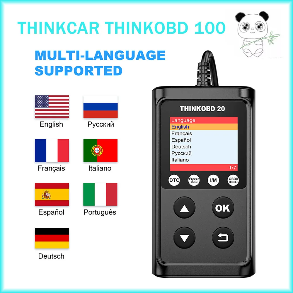 THINKOBD 100 All OBD2 Functions DTC Lookup VIN Live Data Reset Engine ...