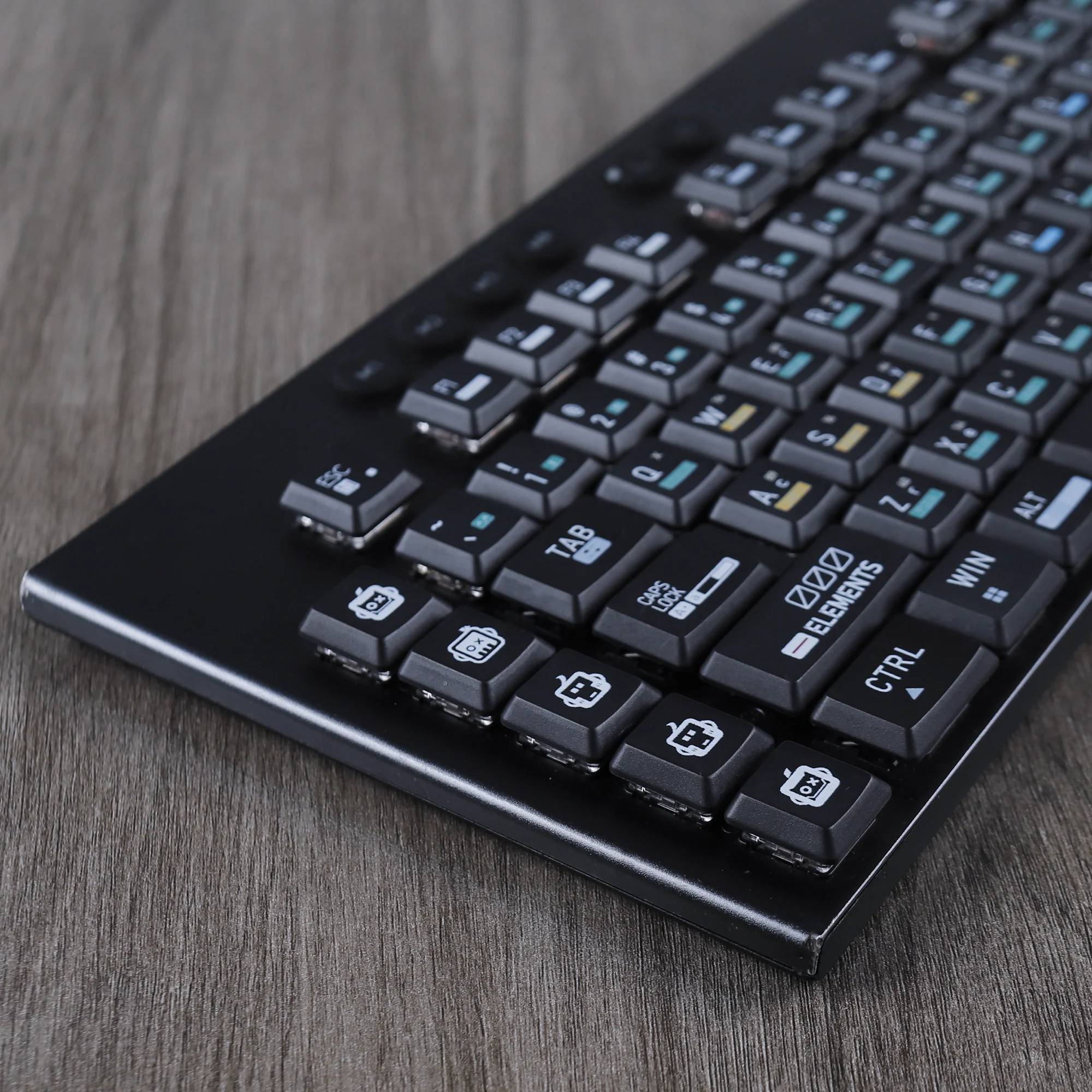 Solid Black Fearless Strike Chemistry PBT Material Keycaps Compatible ...