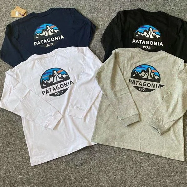 American-Sle-Bata-Cotton-Round-Neck-Shirt-Mountain-Print-Long-Sleeves ...