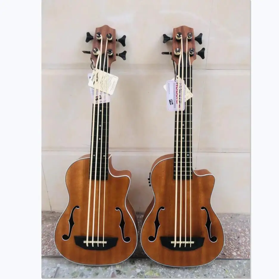 Handmade-30-inches-fretless-Ukulele-Bass-all-mahogany-wood-30-Yukri ...