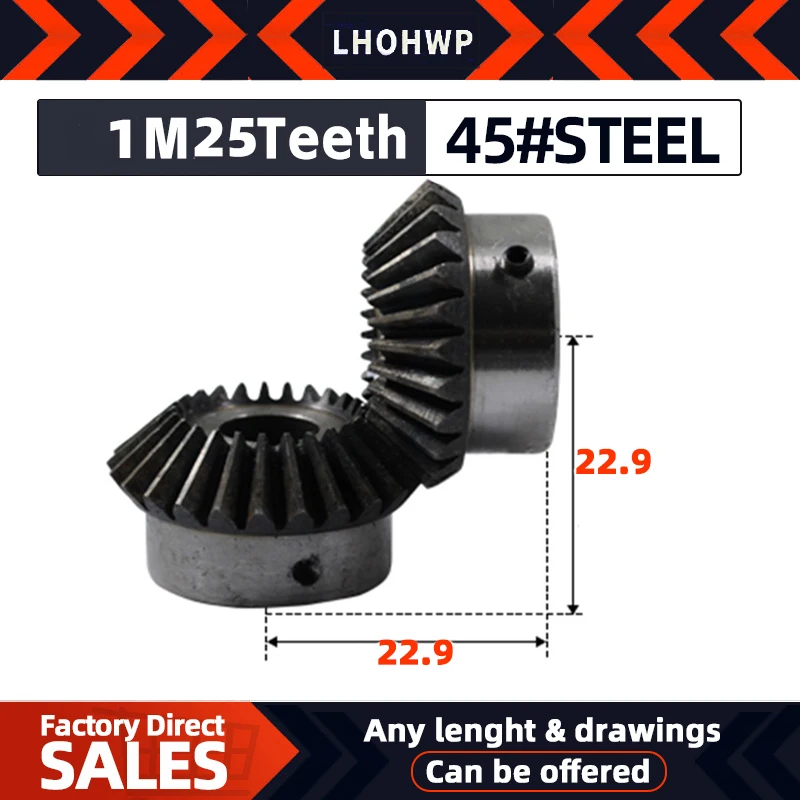 2pcs-Bevel-Gear-1M-25Teeth-45-Steel-Inner-Hole-6-8-10-12mm-Gear-90 ...