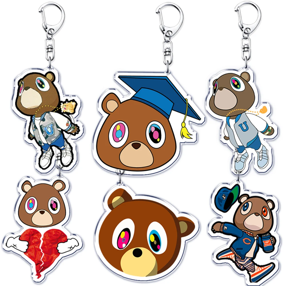 Popular-Rapper-YE-Keychains-for-Accessories-Bag-Graduation-Kanye ...