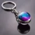 Galaxy Planet Keychain Trendy Solar System Art Picture Glass Ball Key ...