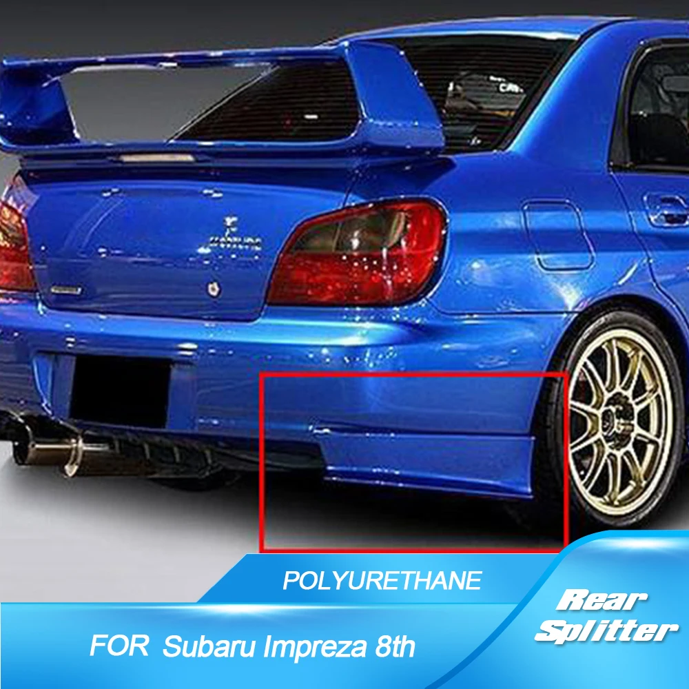 PU-Unpainted-Black-Primer-Auto-Car-Rear-Splitters-Bumper-Lip-Apron ...