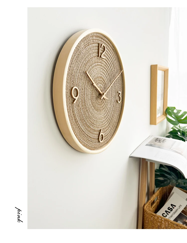 Деревянные настенные часы с тканым циферблатом Aliexpress
