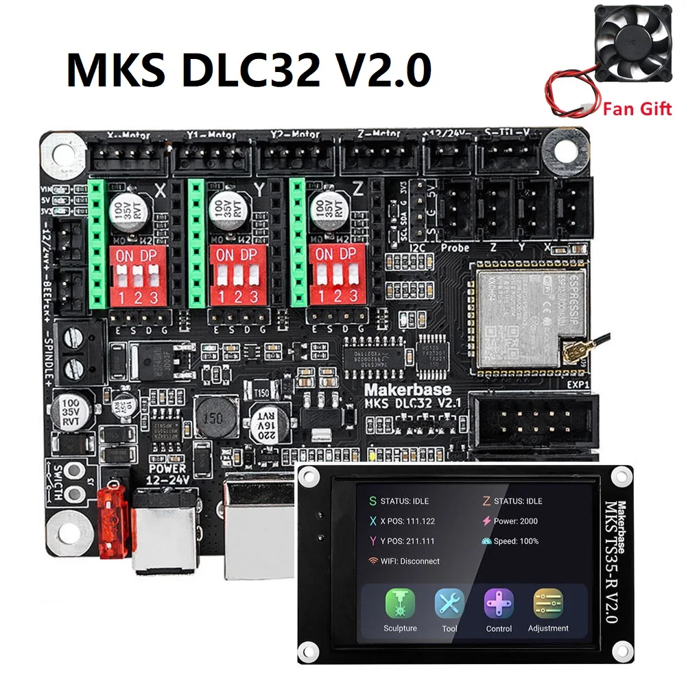 MKS DLC32 V2.0 Cnc Motherboard GRBL 32Bits Offline Controller TS24-R ...