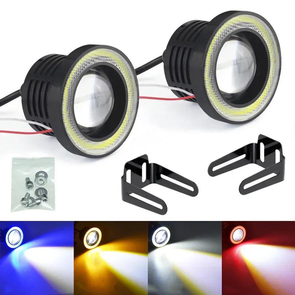 2pcs-Car-Driving-DRL-Fog-Light-30W-R500-COB-Angel-Eyes-89mm-Environmental-Waterproof-Daytime ...