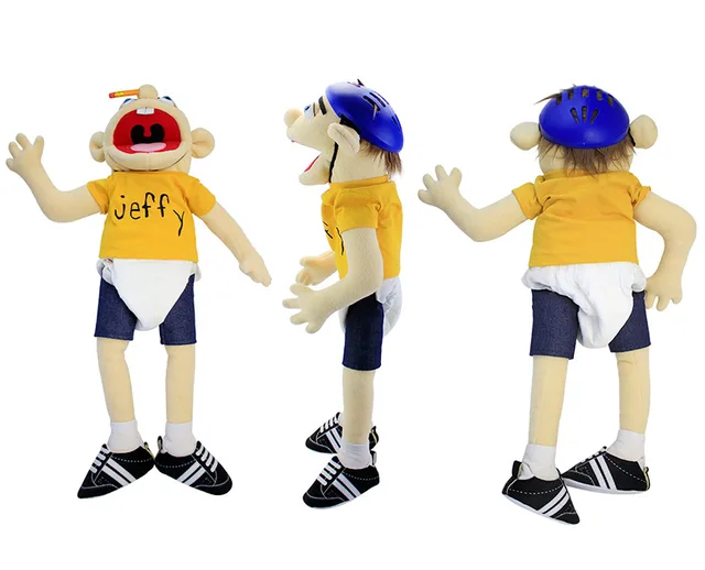 60cm Large Jeffy Boy Hand Puppet Children Soft Doll Talk, 46% OFF