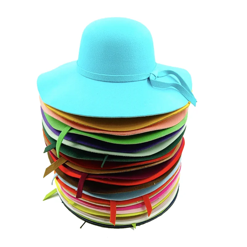 2023-New-Fedora-Hat-Multi-color-Fedora-hat-New-women-s-curly-bow ...