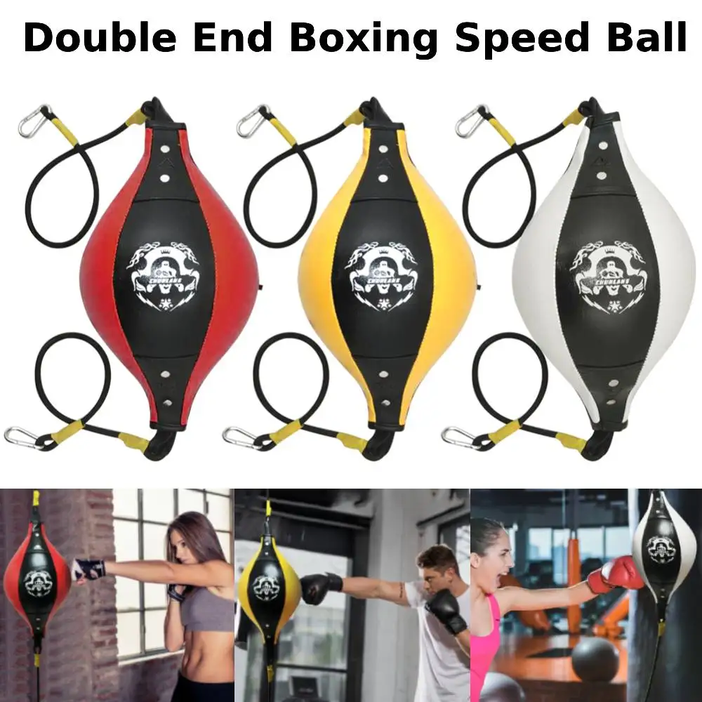 Punching-Ball-PU-Pear-Boxing-Bag-Reflex-Double-End-Boxing-Dodge-Speed ...