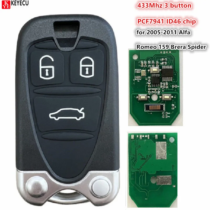 KEYECU-Smart-Key-for-2005-2011-Alfa-Romeo-159-Brera-Spider-3-Buttons ...