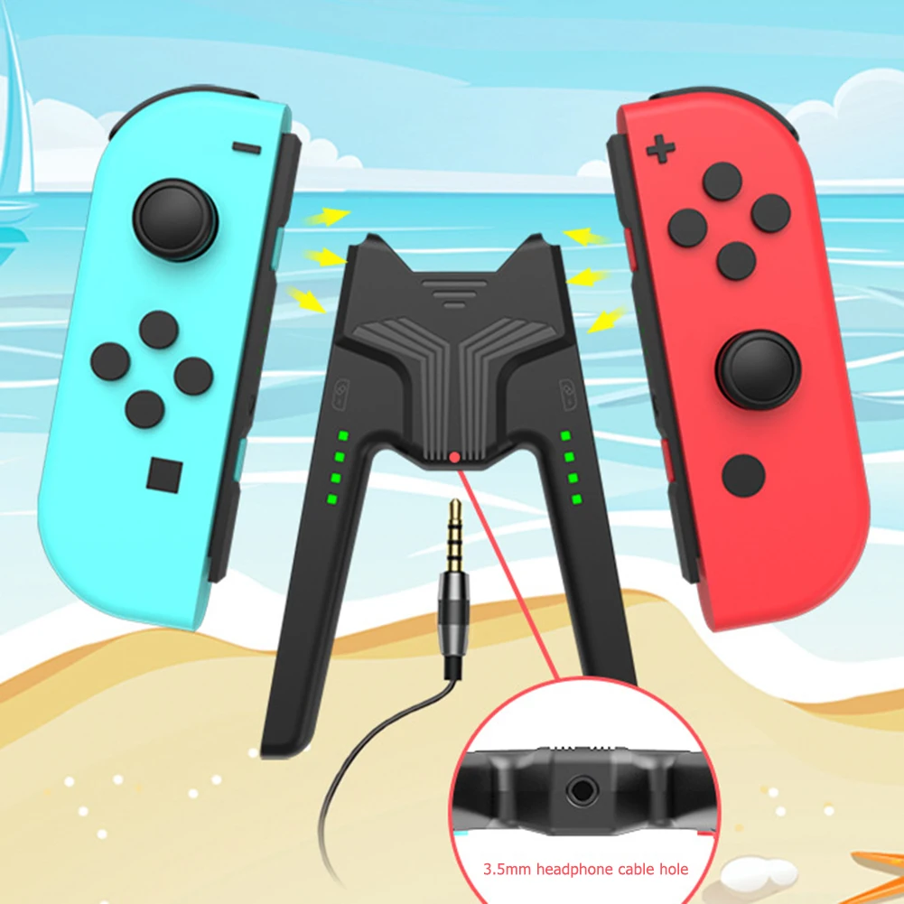 Portable-Switch-Gamepads-Charging-Dock-Hub-Play-while-Charging-V-Shaped ...