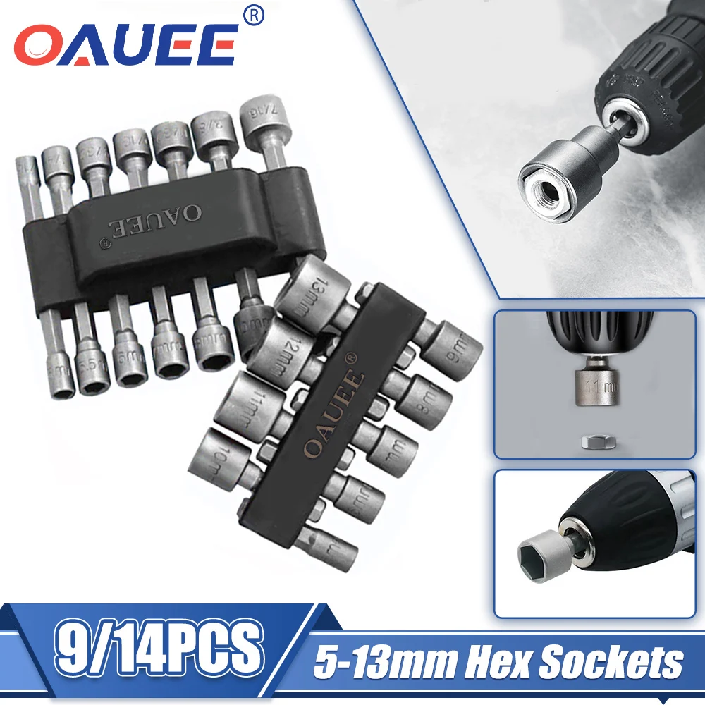 Oauee-9-14Pcs-5-12mm-Hex-Socket-Screw-Sleeve-Nozzles-Nut-1-4in ...