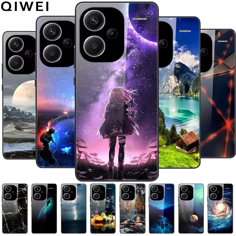 For Redmi Note 13 Pro Plus Case Tempered Glass Hard Back Covers for ...