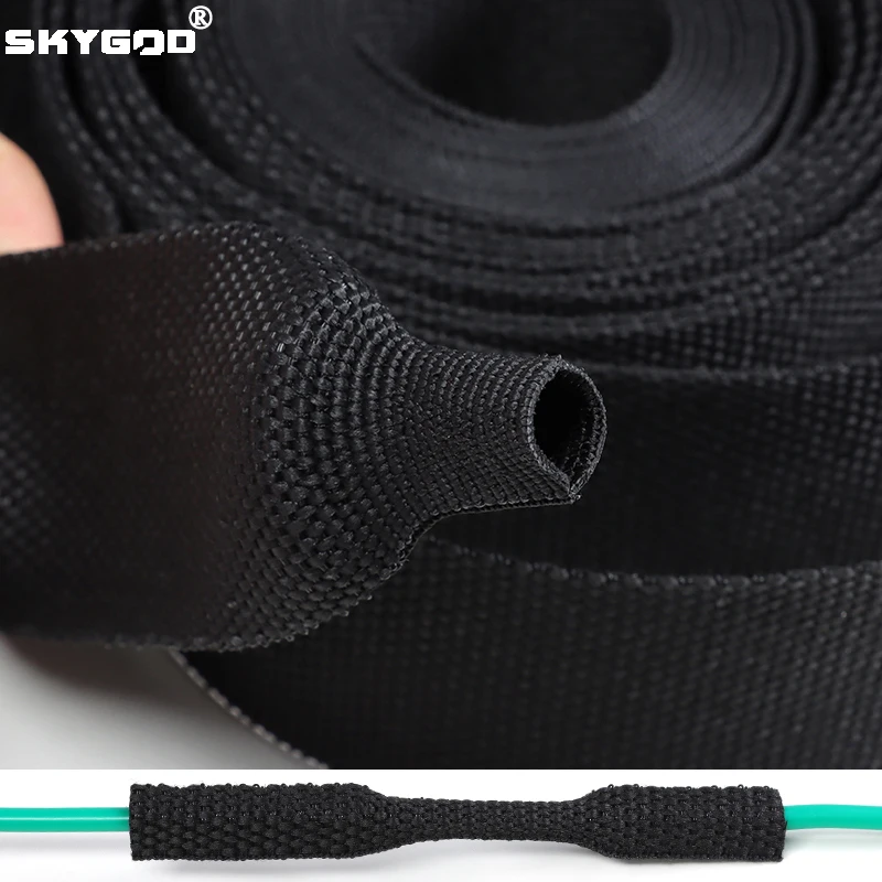 Heat-Shrink-Braided-Cable-Sleeve-ID-6-100mm-Insulation-Flam-Retardant ...