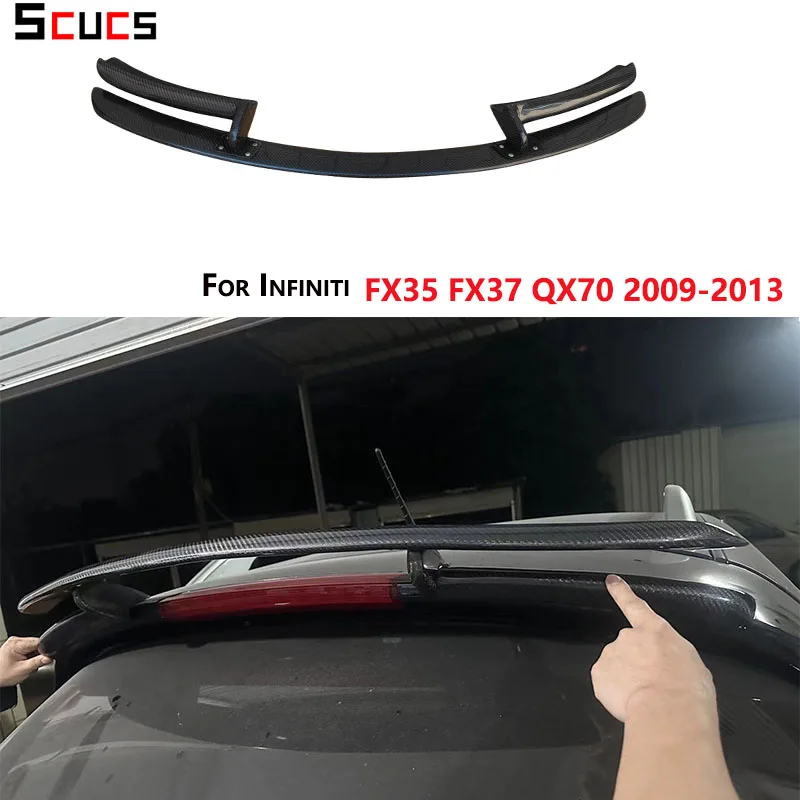 Carbon-fiber-Car-Rear-Spoiler-Trunk-wing-For-Infiniti-FX35-FX37-QX70 ...