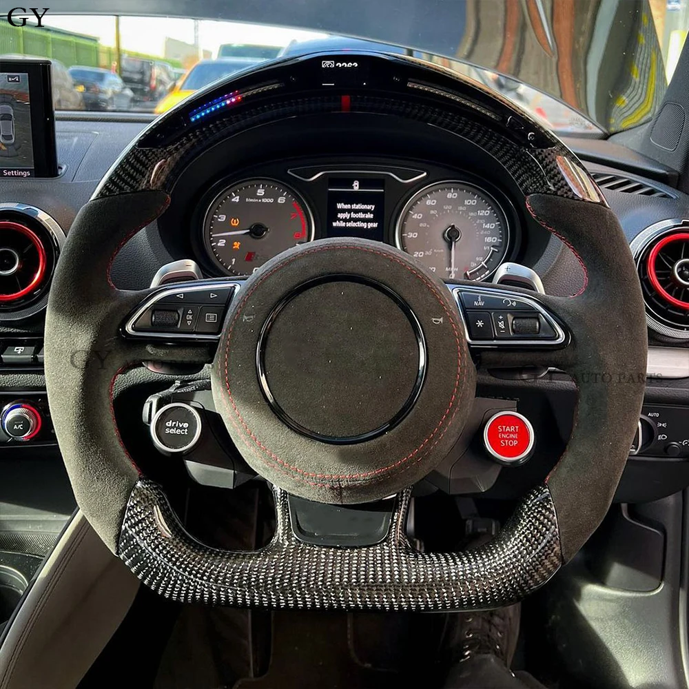 Volante-LED-de-fibra-de-carbono-para-Audi-modelo-2012-2016-B8-B8-5-A3 ...