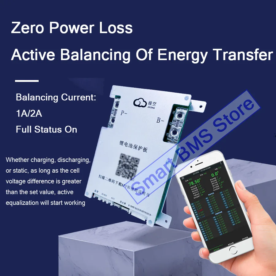 Jbd-ECUALIZADOR-inteligente-BMS-4s-6s-7s-8s-100a-200a-Lifepo4-Li-ion ...