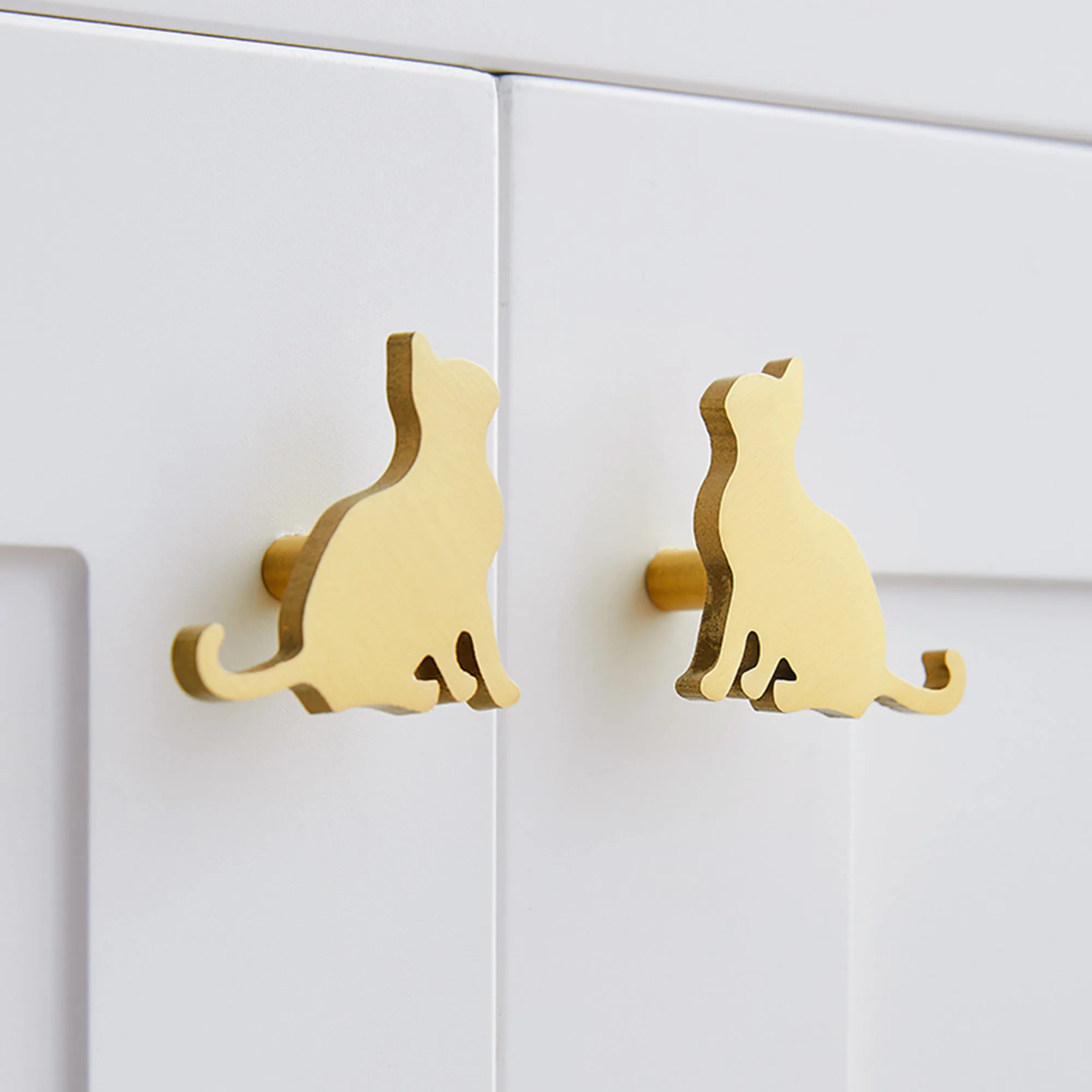 Cute Cabinet Knob Pull | Cute Handle Knobs | Door Knob Brass Cat | Cute ...