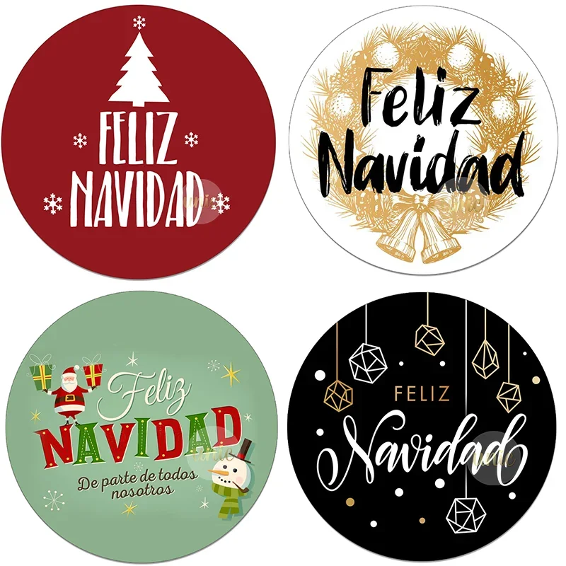 Etiquetas-de-Feliz-Navidad-pegatinas-de-Feliz-Navidad-en-Espa-ol ...