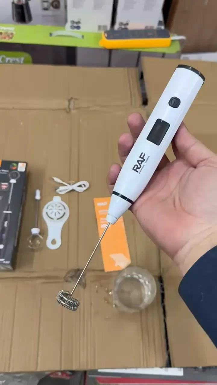 RAF Coffee Beater & Egg Whisker USB Rechargeable 3-Speed Adjustable ...