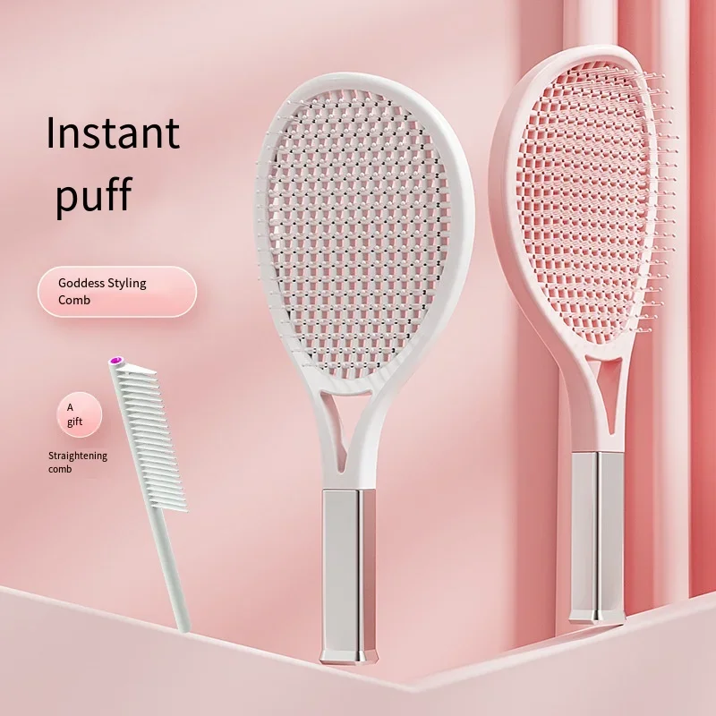 Hair-Comb-Tennis-Racket-Fluffy-Combs-High-Skull-Top-Hair-Artifact ...